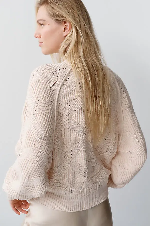 Anthropologie Cotton Blend Chevron Sweater
