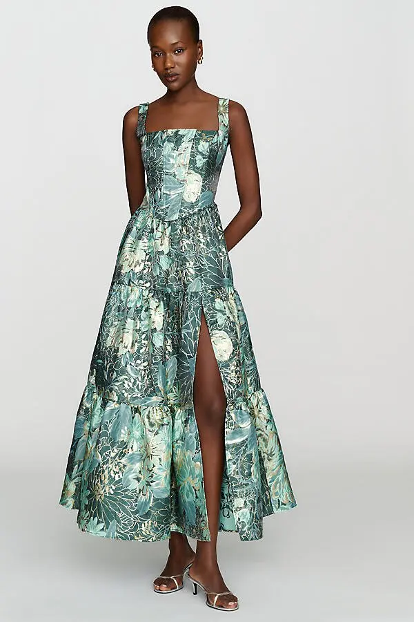 ELLIATT Melorosa Maxi Dress - Green Pattern