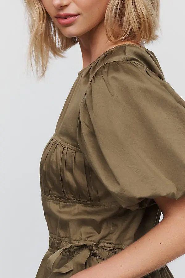DAMSON MADDER Hadley 100% Cotton Puff Sleeve Blouse