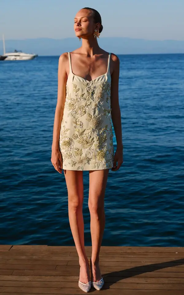 LA FUORI Sunlit Camellia Mini Dress