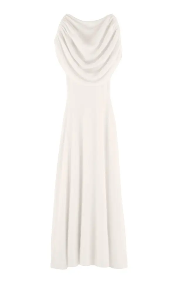 Arakii Exclusive Knitted Poncho Wool-cashmere Maxi Dress