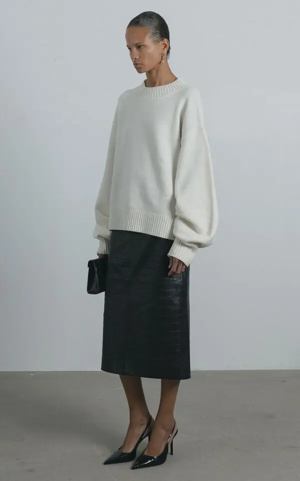Arakii Exclusive Knitted Wool Sweater - Off-white