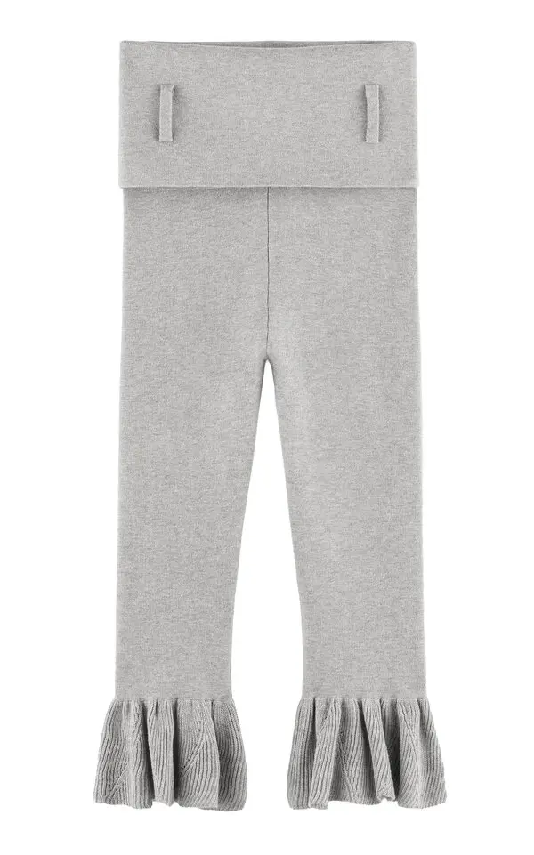 Arakii Exclusive Frill Edge Tights - Light Grey