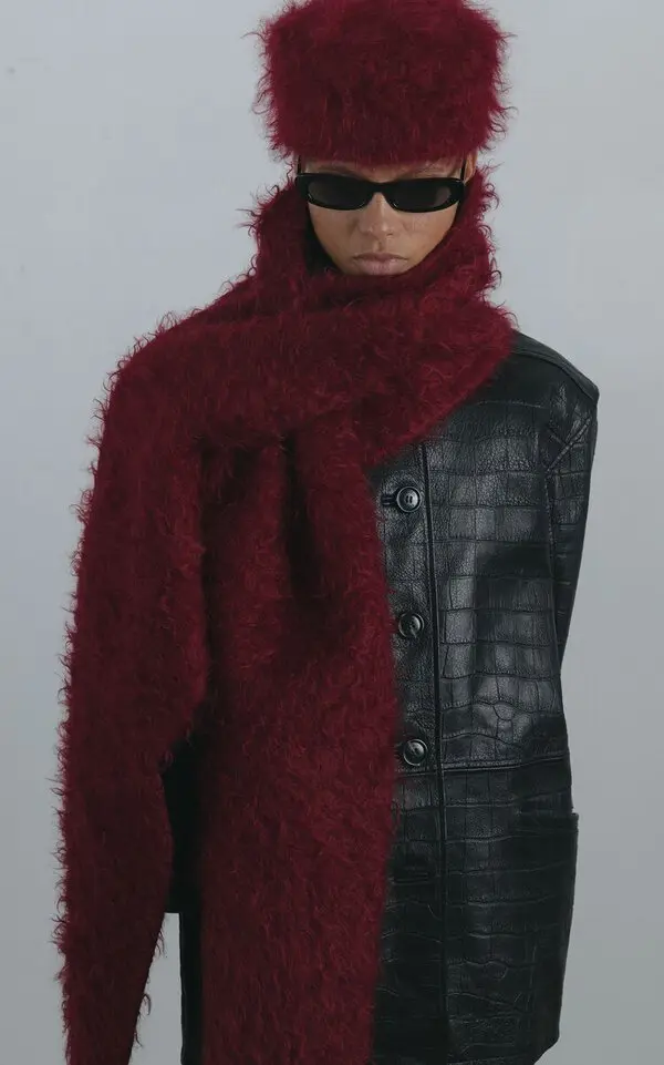 Arakii Exclusive Boxy Croc Leather Jacket