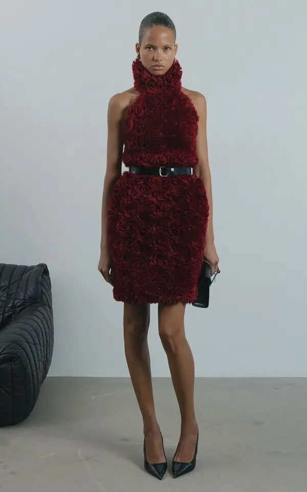 Arakii Exclusive Ruffled Halter Mini Dress