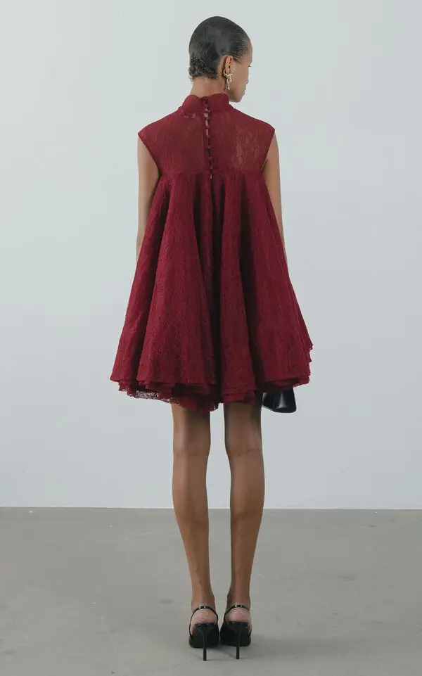 Arakii Exclusive Flared Lace Mini Dress