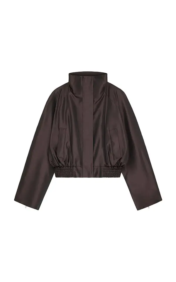 16Arlington Nina Silk Jacket - Brown