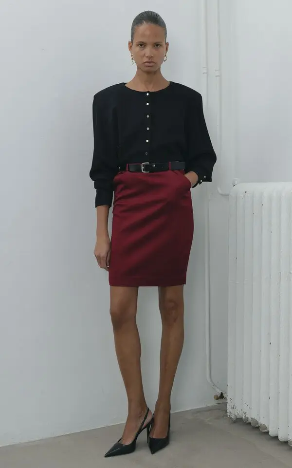 Arakii Exclusive High Waist Pencil Midi Skirt