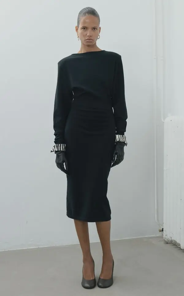 Arakii Exclusive Knitted Cotton Midi Dress