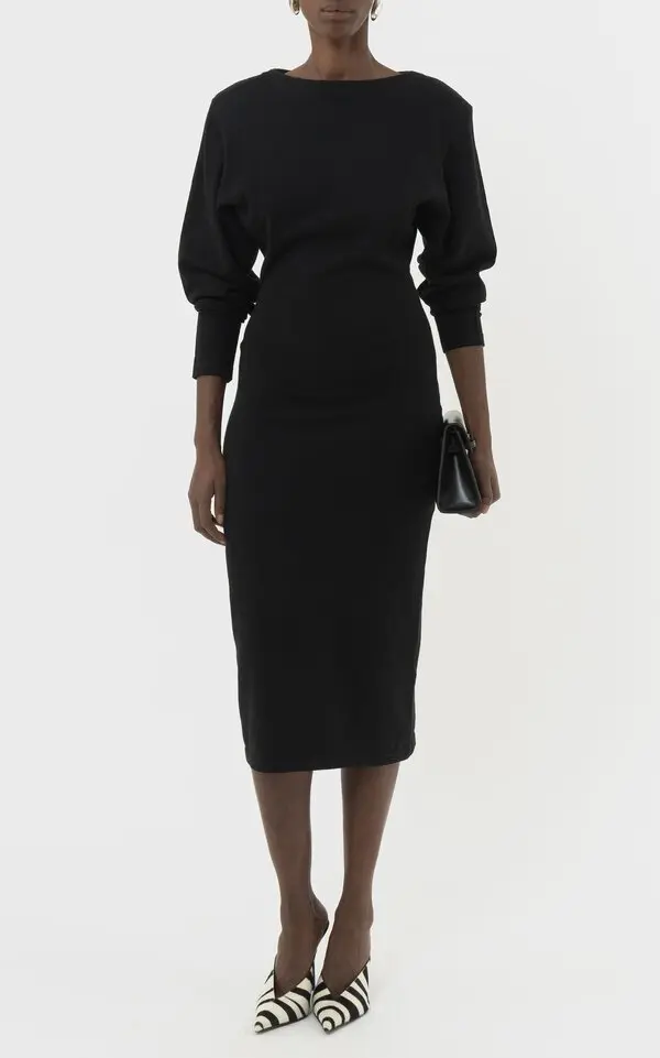 Arakii Exclusive Knitted Cotton Midi Dress