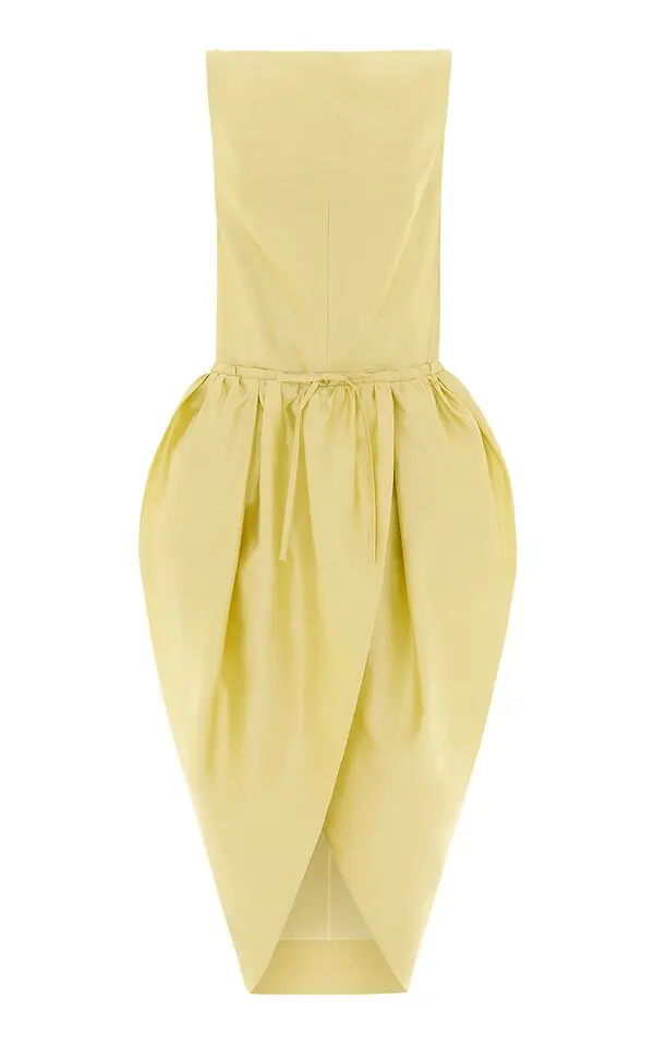 16Arlington Iliona Silk Midi Dress - Yellow