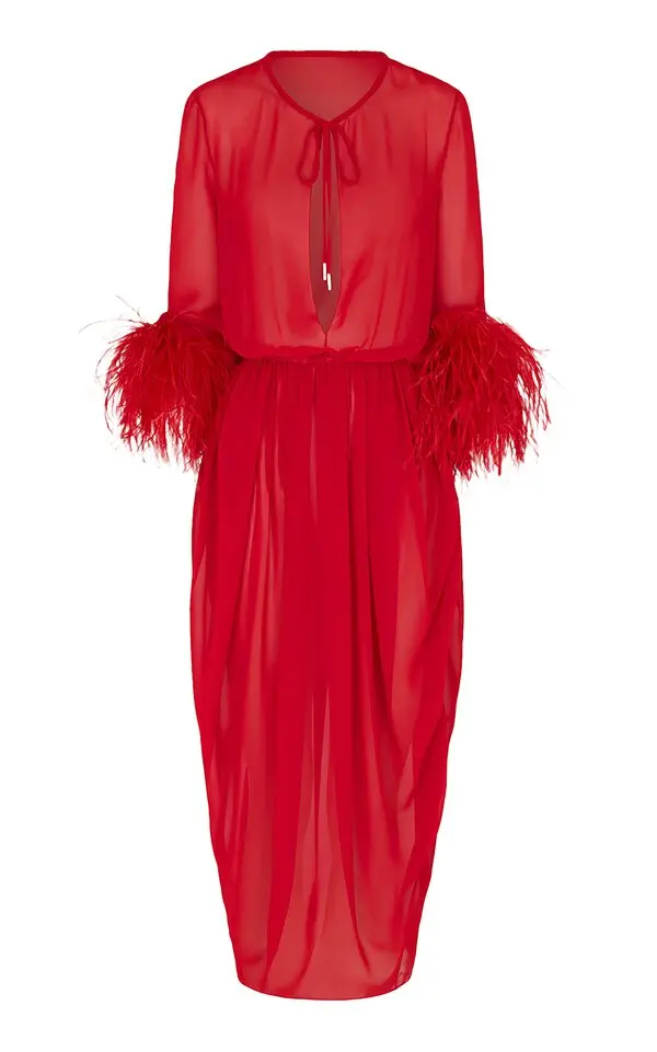 16Arlington Helene Midi Dress - Red