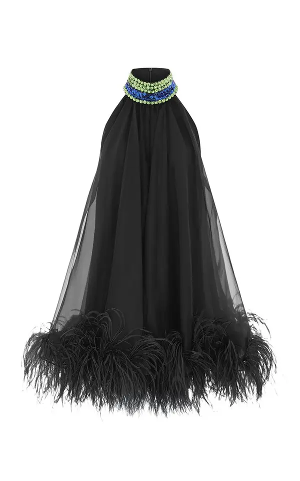 16Arlington Cindy Silk Mini Dress - Black