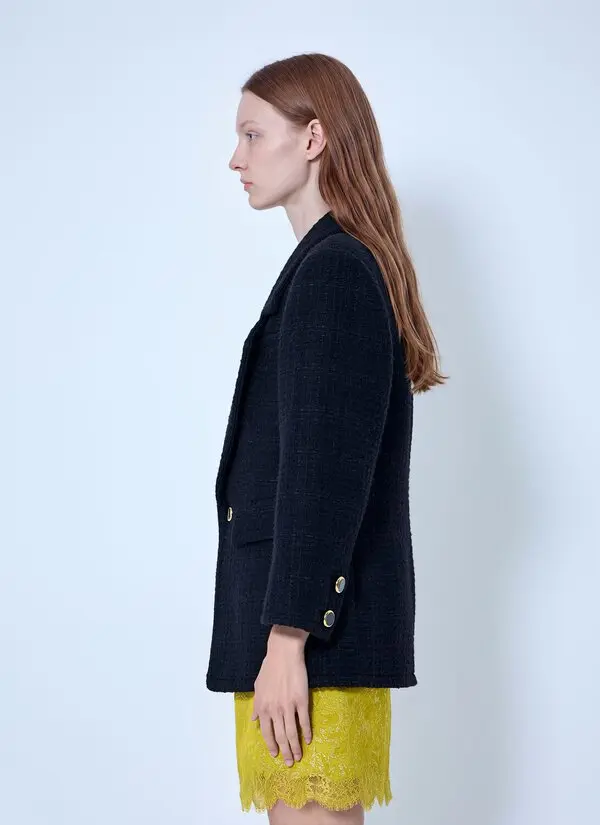 Saint Laurent Single-breasted Jacket In Tweed