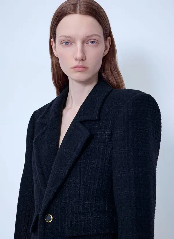 Saint Laurent Single-breasted Jacket In Tweed