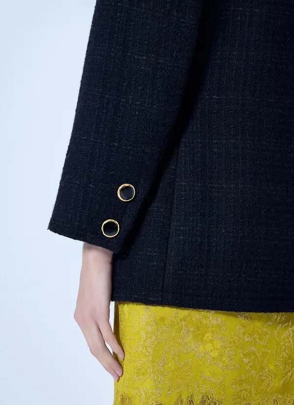 Saint Laurent Single-breasted Jacket In Tweed