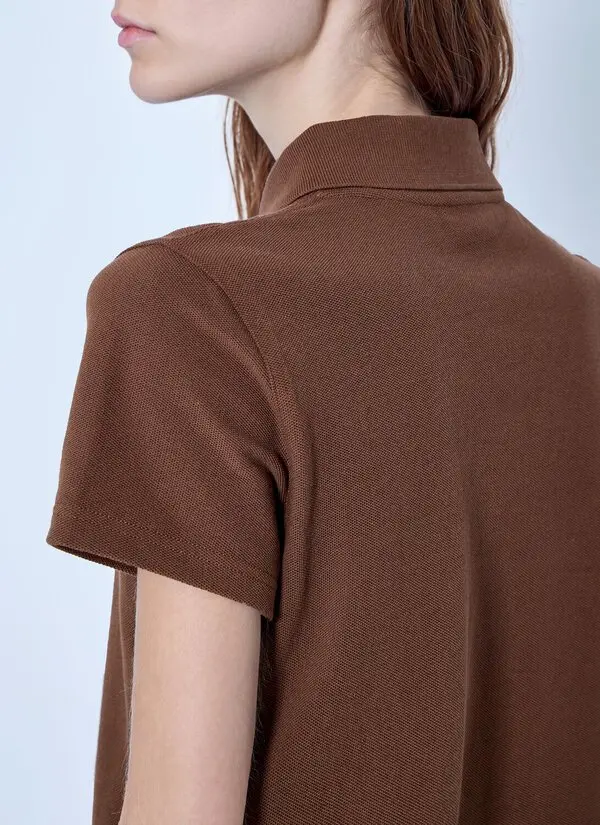 Saint Laurent Cassandre Cropped Polo Shirt