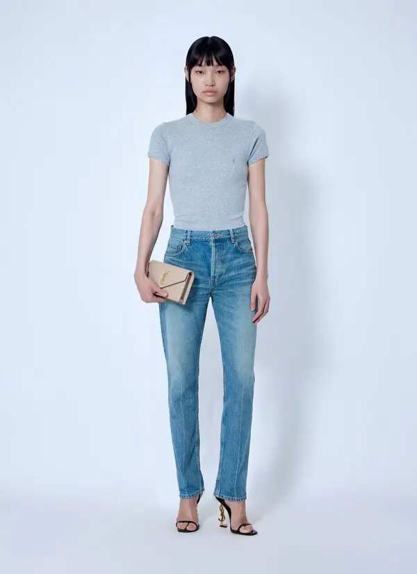 Saint Laurent Cassandre Fitted T-shirt