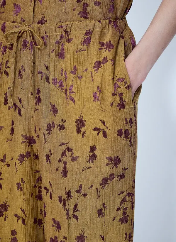 Dries Van Noten Floral Wide-leg Trousers