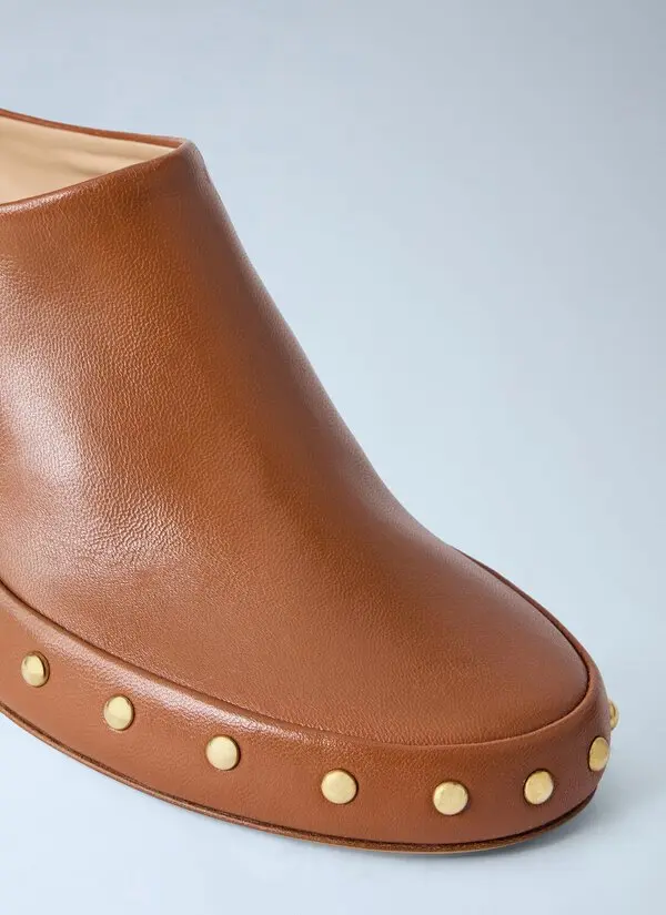 Chloé Junie Heeled Mules - Brown