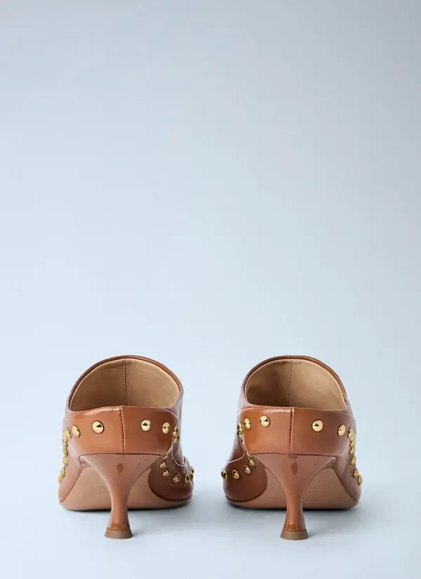 Chloé Junie Heeled Mules - Brown