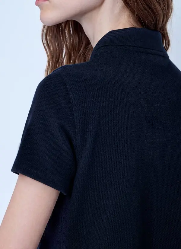 Saint Laurent Cassandre Cropped Polo Shirt