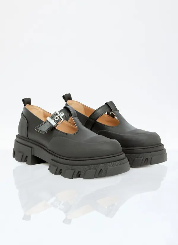 GANNI Cleated Mary-jane Shoes