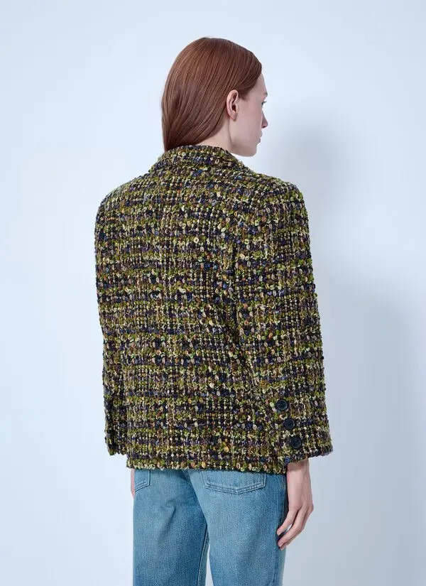 Saint Laurent Single-breasted Jacket In Tweed