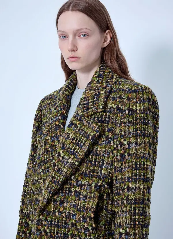 Saint Laurent Single-breasted Jacket In Tweed