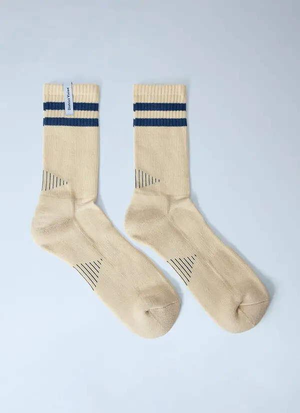 DISTRICT VISION Zonal Organic Cotton Socks - Cream
