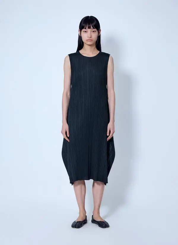 Issey Miyake September Pleated Midi Dress