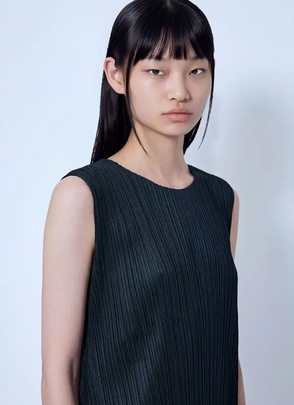 Issey Miyake September Pleated Midi Dress