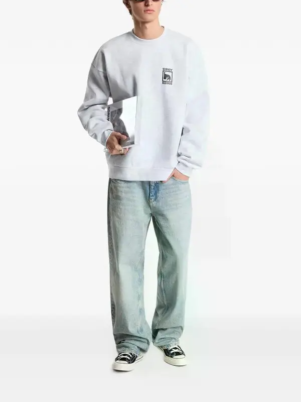 Obey Records Logo-print Sweater