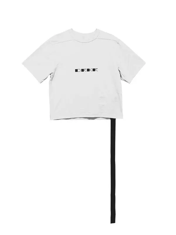 Rick Owens T-shirt Basic Short-sleeved, Milk Wash/black - White