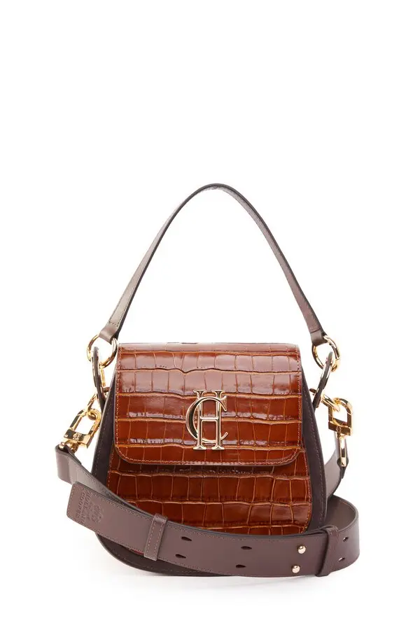 Holland Cooper Chelsea Saddle Bag Croc