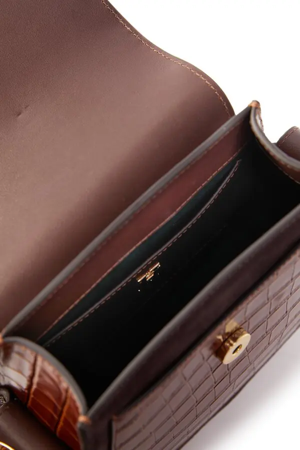 Holland Cooper Chelsea Saddle Bag Croc