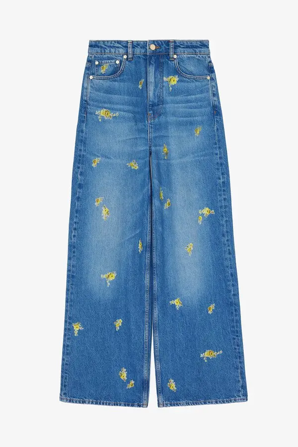 GANNI Lari Jeans Wide - Blue