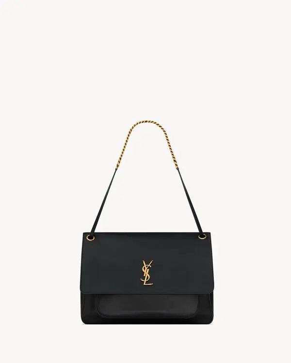 Saint Laurent Soft Niki Large In Lambskin - Black