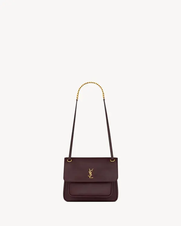 Saint Laurent Soft Niki Baby In Lambskin In Pink - Sour Raspberry