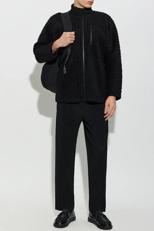 Issey Miyake Pleated Jacket With Pockets