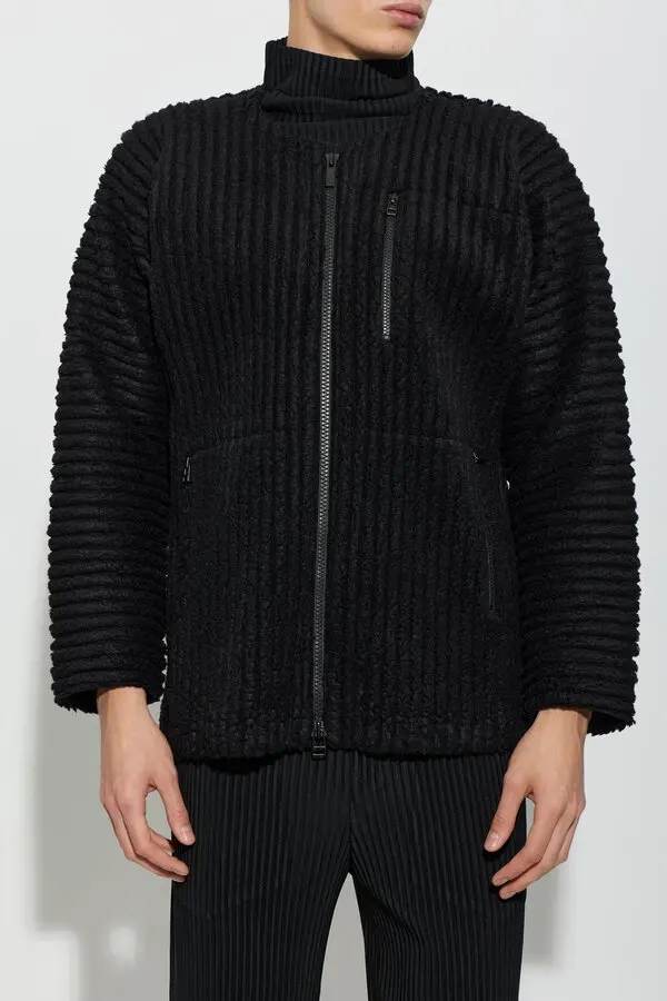 Issey Miyake Pleated Jacket With Pockets
