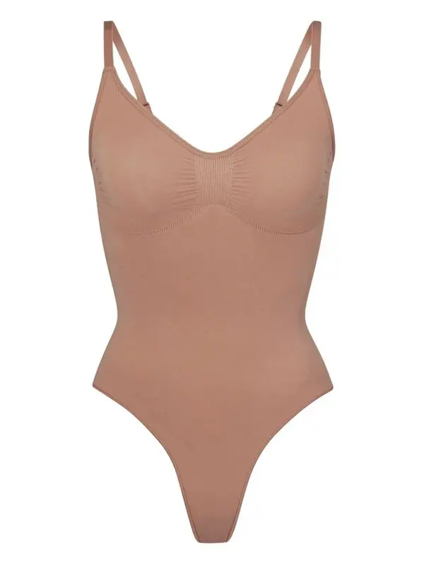 SKIMS Seamless Thong Bodysuit - Brown