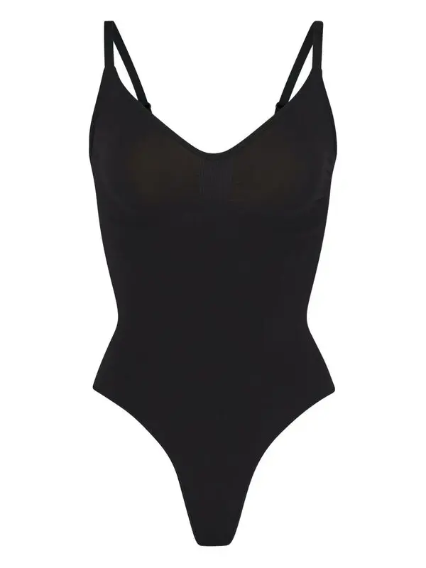 SKIMS Seamless Thong Bodysuit - Black