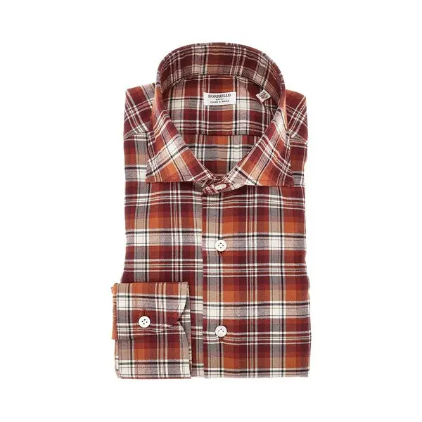 BORRIELLO NAPOLI Check Twill Shirt
