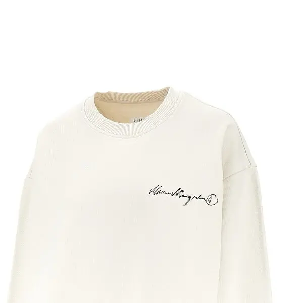 MAISON MARGIELA Calligraphic Logo Print Weathirt