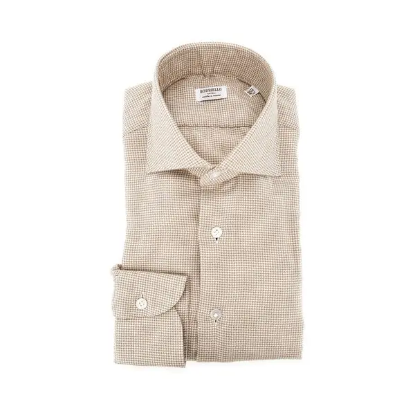 BORRIELLO NAPOLI Houndstooth Flannel Shirt
