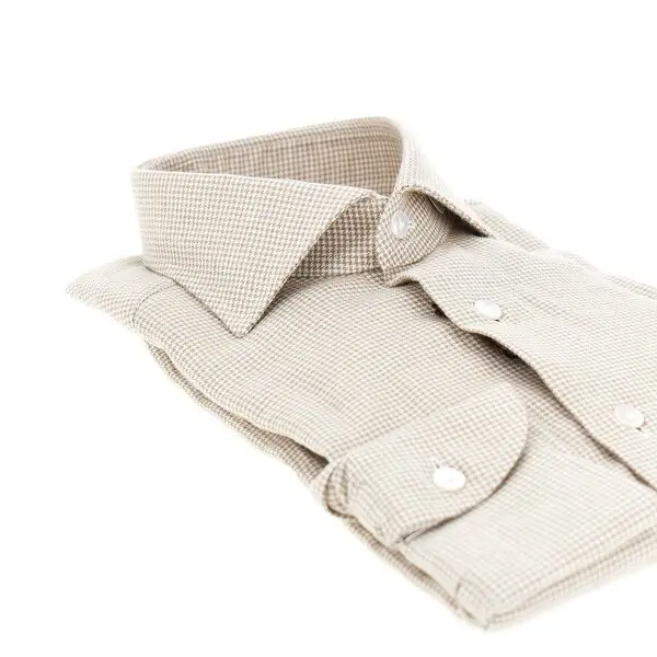 BORRIELLO NAPOLI Houndstooth Flannel Shirt