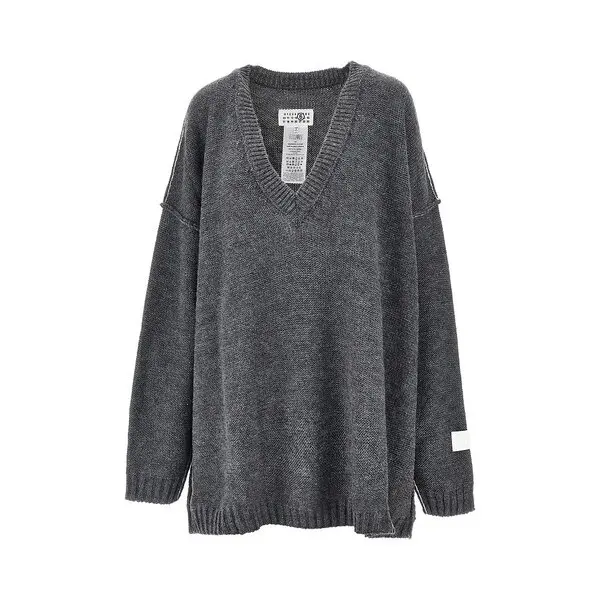 MAISON MARGIELA Inide-out Knit Overized Weater - Grey