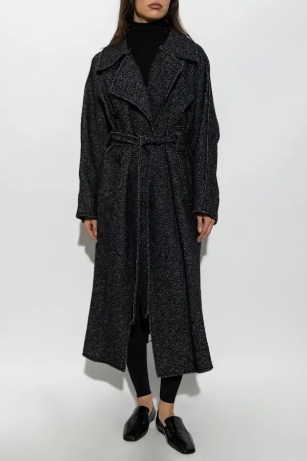 Issey Miyake Double-breasted Coat With Belt