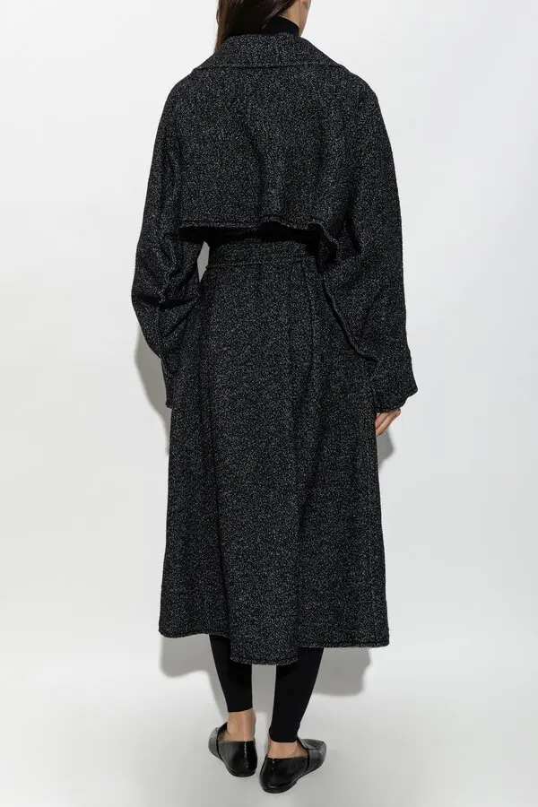 Issey Miyake Double-breasted Coat With Belt